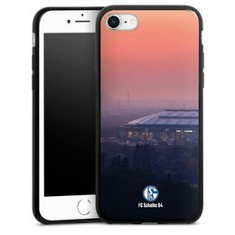 DeinDesign iPhone SE (2022) Handy Slim Case extra d&uuml;nn Silikon Handyh&uuml;lle schwarz H&uuml;lle Official Licensed Product Stadium Fc Schalke 04 Silikon Slim Case