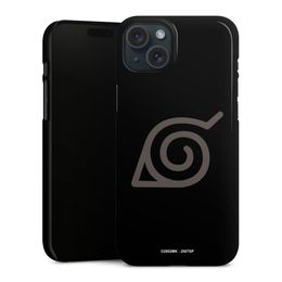 DeinDesign iPhone 15 Plus Handy Premium Case Smartphone Handyh&uuml;lle Schutzh&uuml;lle gl&auml;nzend Naruto Shippuden Konoha Logo Premium Case