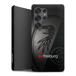 DeinDesign Galaxy S25 Ultra Handy Premium Case Smartphone Handyh&uuml;lle Schutzh&uuml;lle matt Official Licensed Product Sc Freiburg Metallic Look Premium Case