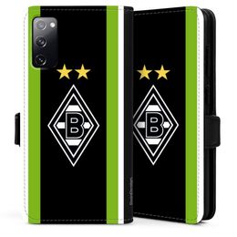 DeinDesign Galaxy S20 Handy Klapph&uuml;lle Handyh&uuml;lle aus Kunst Leder schwarz Flip Case Logo Gladbach Borussia M&ouml;nchengladbach Sideflip mit Lasche