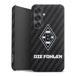 DeinDesign Galaxy S25 Handy Premium Case Smartphone Handyh&uuml;lle Schutzh&uuml;lle matt Borussia M&ouml;nchengladbach Carbon Gladbach Premium Case