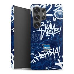 DeinDesign Galaxy S25 Ultra Handy Premium Case Smartphone Handyh&uuml;lle Schutzh&uuml;lle matt Official Licensed Product Hertha Bsc Graffiti Premium Case