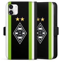 DeinDesign iPhone 11 Handy Klapph&uuml;lle Handyh&uuml;lle aus Kunst Leder schwarz Flip Case Logo Gladbach Borussia M&ouml;nchengladbach Sideflip mit Lasche