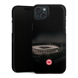 DeinDesign iPhone 15 Plus Handy Premium Case Smartphone Handyh&uuml;lle Schutzh&uuml;lle gl&auml;nzend Stadium Official Licensed Product Eintracht Frankfurt Premium Case