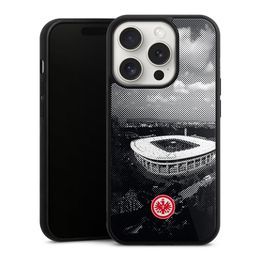DeinDesign iPhone 15 Pro Handy Gallery Case Handyh&uuml;lle 9H Geh&auml;rtetes Glas R&uuml;ckseite H&uuml;lle Eintracht Frankfurt Sge Stadium Gallery Case