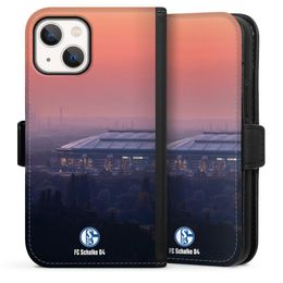 DeinDesign Galaxy A51 Handy Klapph&uuml;lle Handyh&uuml;lle aus Kunst Leder schwarz Flip Case Fc Schalke 04 Official Licensed Product Stadium Sideflip mit Lasche