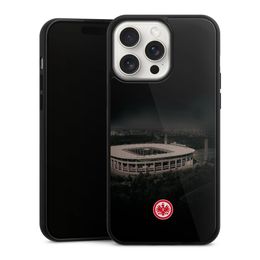 DeinDesign iPhone 15 Pro Max Handy Gallery Case Handyh&uuml;lle 9H Geh&auml;rtetes Glas R&uuml;ckseite H&uuml;lle Stadium Official Licensed Product Eintracht Frankfurt Gallery Case