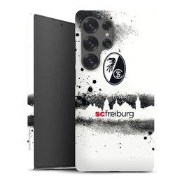 DeinDesign Galaxy S25 Ultra Handy Premium Case Smartphone Handyh&uuml;lle Schutzh&uuml;lle matt Skyline Sc Freiburg Logo Premium Case