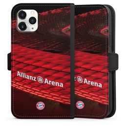 DeinDesign iPhone 11 Pro Handy Klapph&uuml;lle Handyh&uuml;lle aus Kunst Leder schwarz Flip Case Fc Bayern M&uuml;nchen Stadium Fcb Sideflip mit Lasche