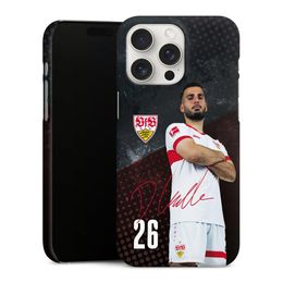 DeinDesign iPhone 15 Pro Max Handy Premium Case Smartphone Handyh&uuml;lle Schutzh&uuml;lle matt Official Licensed Product Deniz Undav Vfb Stuttgart Premium Case