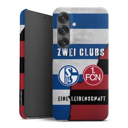DeinDesign Galaxy S25 Handy Premium Case Smartphone Handyh&uuml;lle Schutzh&uuml;lle matt Friendship 1. Fc N&uuml;rnberg Fc Schalke 04 Premium Case