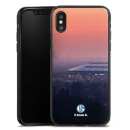 DeinDesign iPhone X Handy Silikon H&uuml;lle Case schwarz Handyh&uuml;lle Fc Schalke 04 Official Licensed Product Stadium