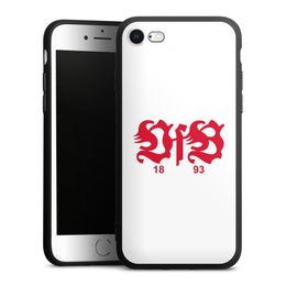 DeinDesign iPhone SE (2022) Handy Premium Silikon H&uuml;lle Handyh&uuml;lle schwarz Case Official Licensed Product Lettering Vfb Stuttgart Silikon Premium Case