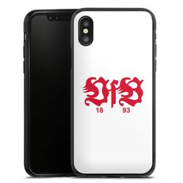DeinDesign iPhone X Handy Silikon H&uuml;lle Case schwarz Handyh&uuml;lle Official Licensed Product Lettering Vfb Stuttgart