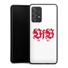 DeinDesign Galaxy A52s 5G Handy Premium Silikon H&uuml;lle Handyh&uuml;lle schwarz Case Official Licensed Product Vfb Stuttgart Lettering Silikon Premium Case