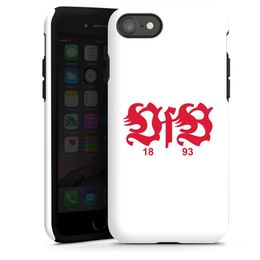 DeinDesign iPhone SE (2022) Handy Panzer Handyh&uuml;lle robuste Outdoor H&uuml;lle Schutzh&uuml;lle matt Vfb Stuttgart Lettering Official Licensed Product Tough Case
