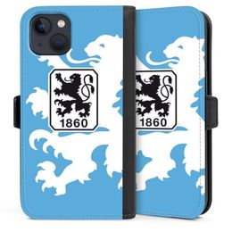 DeinDesign iPhone 13 Handy Klapph&uuml;lle Handyh&uuml;lle aus Kunst Leder schwarz Flip Case Coat Of Arms Tsv 1860 M&uuml;nchen Official Licensed Product Sideflip mit Lasche