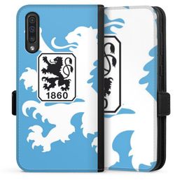 DeinDesign Galaxy A50 Handy Klapph&uuml;lle Handyh&uuml;lle aus Kunst Leder schwarz Flip Case Coat Of Arms Tsv 1860 M&uuml;nchen Official Licensed Product Sideflip mit Lasche