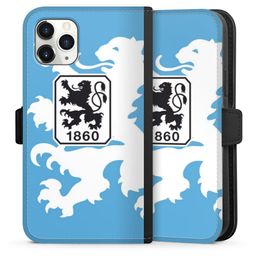 DeinDesign iPhone 11 Pro Handy Klapph&uuml;lle Handyh&uuml;lle aus Kunst Leder schwarz Flip Case Coat Of Arms Tsv 1860 M&uuml;nchen Official Licensed Product Sideflip mit 