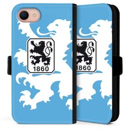 DeinDesign iPhone 16e Handy Klapph&uuml;lle Handyh&uuml;lle aus Kunst Leder schwarz Flip Case Coat Of Arms Tsv 1860 M&uuml;nchen Official Licensed Product Sideflip mit Lasche