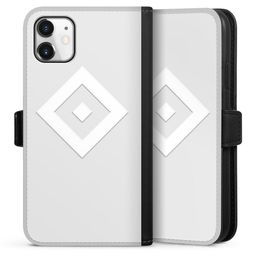 DeinDesign iPhone 11 Handy Klapph&uuml;lle Handyh&uuml;lle aus Kunst Leder schwarz Flip Case Hsv Hamburger Sv Coat Of Arms Sideflip mit Lasche