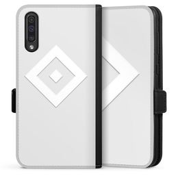 DeinDesign Galaxy A50 Handy Klapph&uuml;lle Handyh&uuml;lle aus Kunst Leder schwarz Flip Case Hsv Hamburger Sv Coat Of Arms Sideflip mit Lasche
