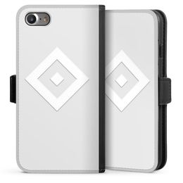 DeinDesign iPhone SE (2020) Handy Klapph&uuml;lle Handyh&uuml;lle aus Kunst Leder schwarz Flip Case Coat Of Arms Hamburger Sv Hsv Sideflip mit Lasche