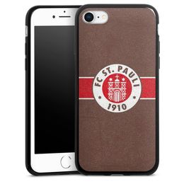 DeinDesign iPhone SE (2022) Handy Slim Case extra d&uuml;nn Silikon Handyh&uuml;lle schwarz H&uuml;lle Fc St. Pauli Official Licensed Product Logo Silikon Slim Case