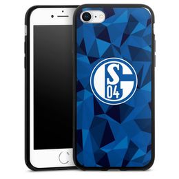 DeinDesign iPhone SE (2022) Handy Slim Case extra d&uuml;nn Silikon Handyh&uuml;lle schwarz H&uuml;lle Fc Schalke 04 Muster Camouflage Silikon Slim Case