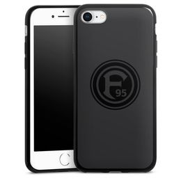 DeinDesign iPhone SE (2022) Handy Slim Case extra d&uuml;nn Silikon Handyh&uuml;lle schwarz H&uuml;lle Fortuna D&uuml;sseldorf Logo F95 Silikon Slim Case