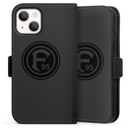 DeinDesign Galaxy A51 Handy Klapph&uuml;lle Handyh&uuml;lle aus Kunst Leder schwarz Flip Case F95 Fortuna D&uuml;sseldorf Logo Sideflip mit Lasche