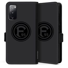 DeinDesign Galaxy S20 Handy Klapph&uuml;lle Handyh&uuml;lle aus Kunst Leder schwarz Flip Case F95 Fortuna D&uuml;sseldorf Logo Sideflip mit Lasche