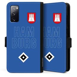 DeinDesign Galaxy S20 Handy Klapph&uuml;lle Handyh&uuml;lle aus Kunst Leder schwarz Flip Case Hamburger Sv Hamburg Official Licensed Product Sideflip mit Lasche