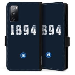 DeinDesign Galaxy S20 Handy Klapph&uuml;lle Handyh&uuml;lle aus Kunst Leder schwarz Flip Case Ksc Karlsruher Sc Bundesliga Sideflip mit Lasche