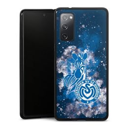 DeinDesign Galaxy S20 FE 5G Handy Silikon H&uuml;lle Case schwarz Handyh&uuml;lle Msv Duisburg Official Licensed Product Water Colour