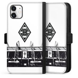 DeinDesign iPhone 11 Handy Klapph&uuml;lle Handyh&uuml;lle aus Kunst Leder schwarz Flip Case Stadium Die Fohlen Borussia M&ouml;nchengladbach Sideflip mit Lasche