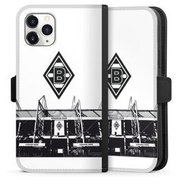 DeinDesign iPhone 11 Pro Handy Klapph&uuml;lle Handyh&uuml;lle aus Kunst Leder schwarz Flip Case Stadium Die Fohlen Borussia M&ouml;nchengladbach Sideflip mit Lasche