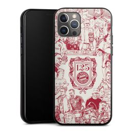 DeinDesign iPhone 12 Pro Handy Silikon H&uuml;lle Case schwarz Handyh&uuml;lle Fcb 125 Jahre Fc Bayern M&uuml;nchen Official Licensed Product