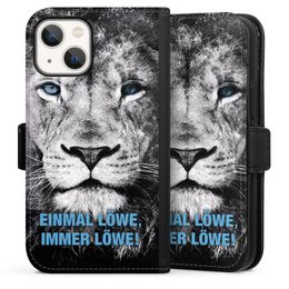 DeinDesign Galaxy A51 Handy Klapph&uuml;lle Handyh&uuml;lle aus Kunst Leder schwarz Flip Case Official Licensed Product Tsv 1860 M&uuml;nchen Lion Sideflip mit Lasche