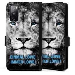 DeinDesign Galaxy S20 Handy Klapph&uuml;lle Handyh&uuml;lle aus Kunst Leder schwarz Flip Case Tsv 1860 M&uuml;nchen Official Licensed Product Lion Sideflip mit Lasche