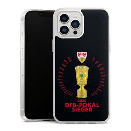 DeinDesign iPhone 13 Pro Max Handy Silikon H&uuml;lle Case transparent Handyh&uuml;lle Trophy Official Licensed Product Vfb Stuttgart Silikon Case