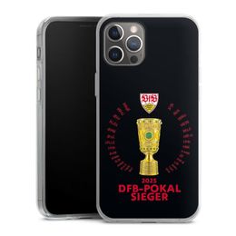 DeinDesign iPhone 12 Pro Max Handy Silikon H&uuml;lle Case transparent Handyh&uuml;lle Trophy Official Licensed Product Vfb Stuttgart Silikon Case