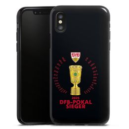 DeinDesign iPhone X Handy Silikon H&uuml;lle Case schwarz Handyh&uuml;lle Trophy Official Licensed Product Vfb Stuttgart