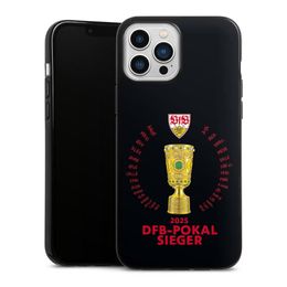 DeinDesign iPhone 13 Pro Max Handy Silikon H&uuml;lle Case schwarz Handyh&uuml;lle Trophy Official Licensed Product Vfb Stuttgart