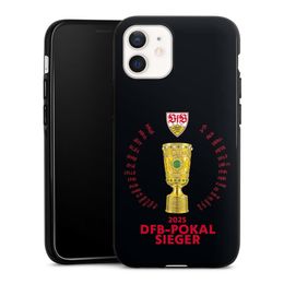 DeinDesign iPhone 12 Handy Silikon H&uuml;lle Case schwarz Handyh&uuml;lle Trophy Official Licensed Product Vfb Stuttgart