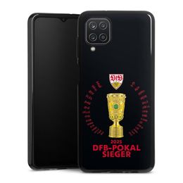 DeinDesign Galaxy A12 Handy Silikon H&uuml;lle Case schwarz Handyh&uuml;lle Vfb Stuttgart Trophy Official Licensed Product
