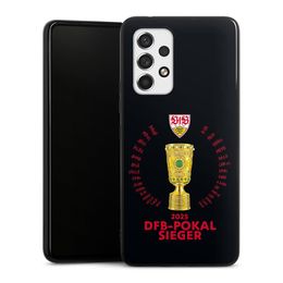 DeinDesign Galaxy A53 5G Handy Silikon H&uuml;lle Case schwarz Handyh&uuml;lle Vfb Stuttgart Trophy Official Licensed Product
