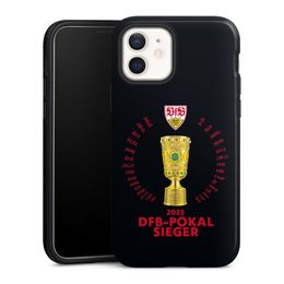 DeinDesign iPhone 12 mini Handy Panzer Handyh&uuml;lle robuste Outdoor H&uuml;lle Schutzh&uuml;lle gl&auml;nzend Trophy Official Licensed Product Vfb Stuttgart Tough Case