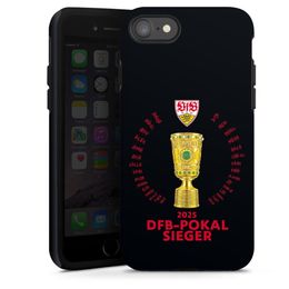 DeinDesign iPhone SE (2020) Handy Panzer Handyh&uuml;lle robuste Outdoor H&uuml;lle Schutzh&uuml;lle matt Vfb Stuttgart Trophy Official Licensed Product Tough Case