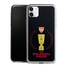 DeinDesign iPhone 11 Handy Slim Case Silikon Handyh&uuml;lle transparent H&uuml;lle extra d&uuml;nn Official Licensed Product Vfb Stuttgart Trophy Silikon Slim Case